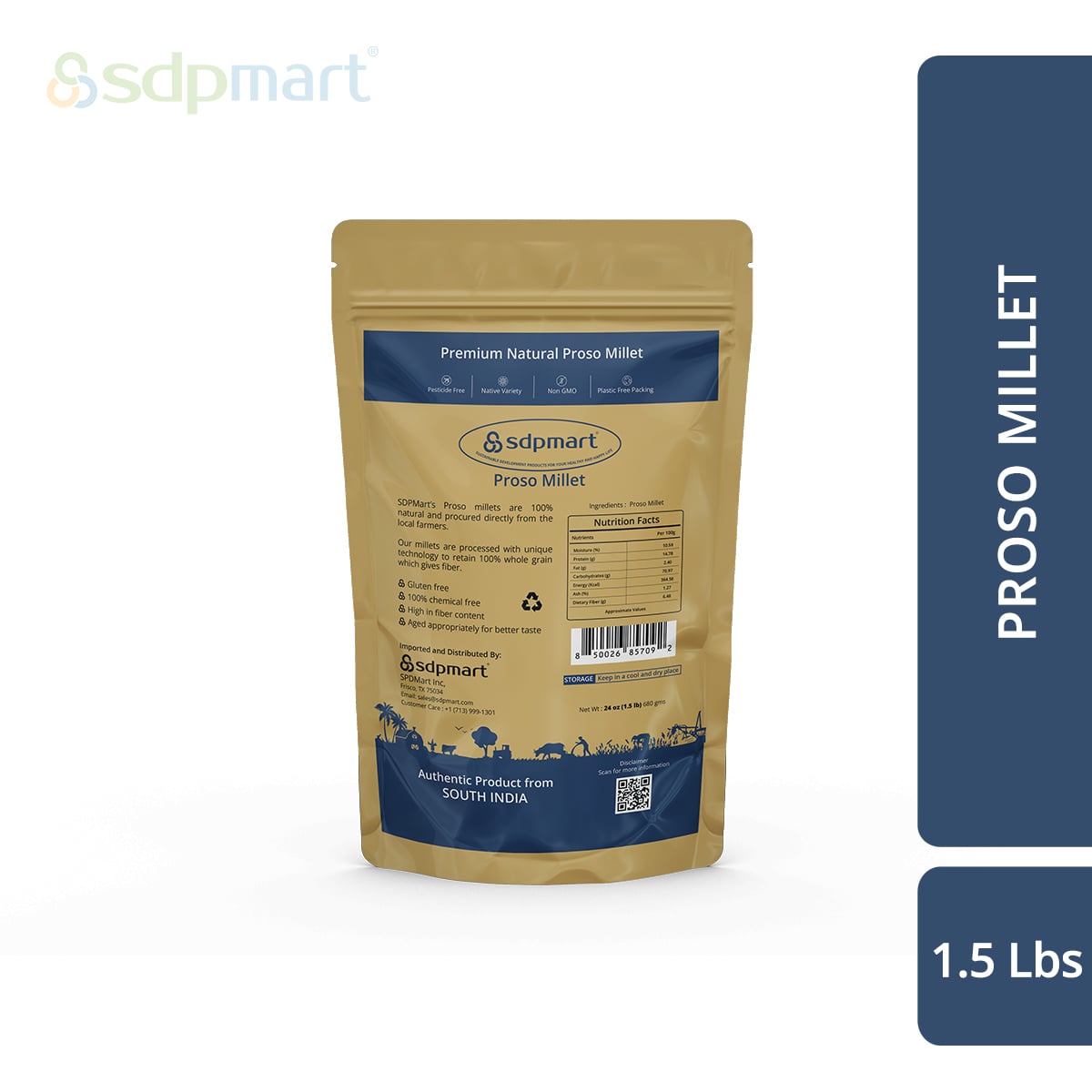 COMBO6 - SDPMart Premium Millet (Unpolished) 1.5 LB X 5 Pack – Priyum Products (www.priyum.com)