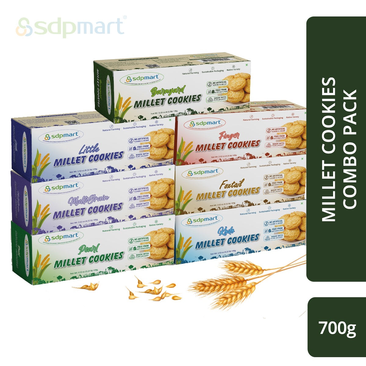 SDPMart Millet Cookies Combo - 700G (7 packs) – Priyum Products (www ...