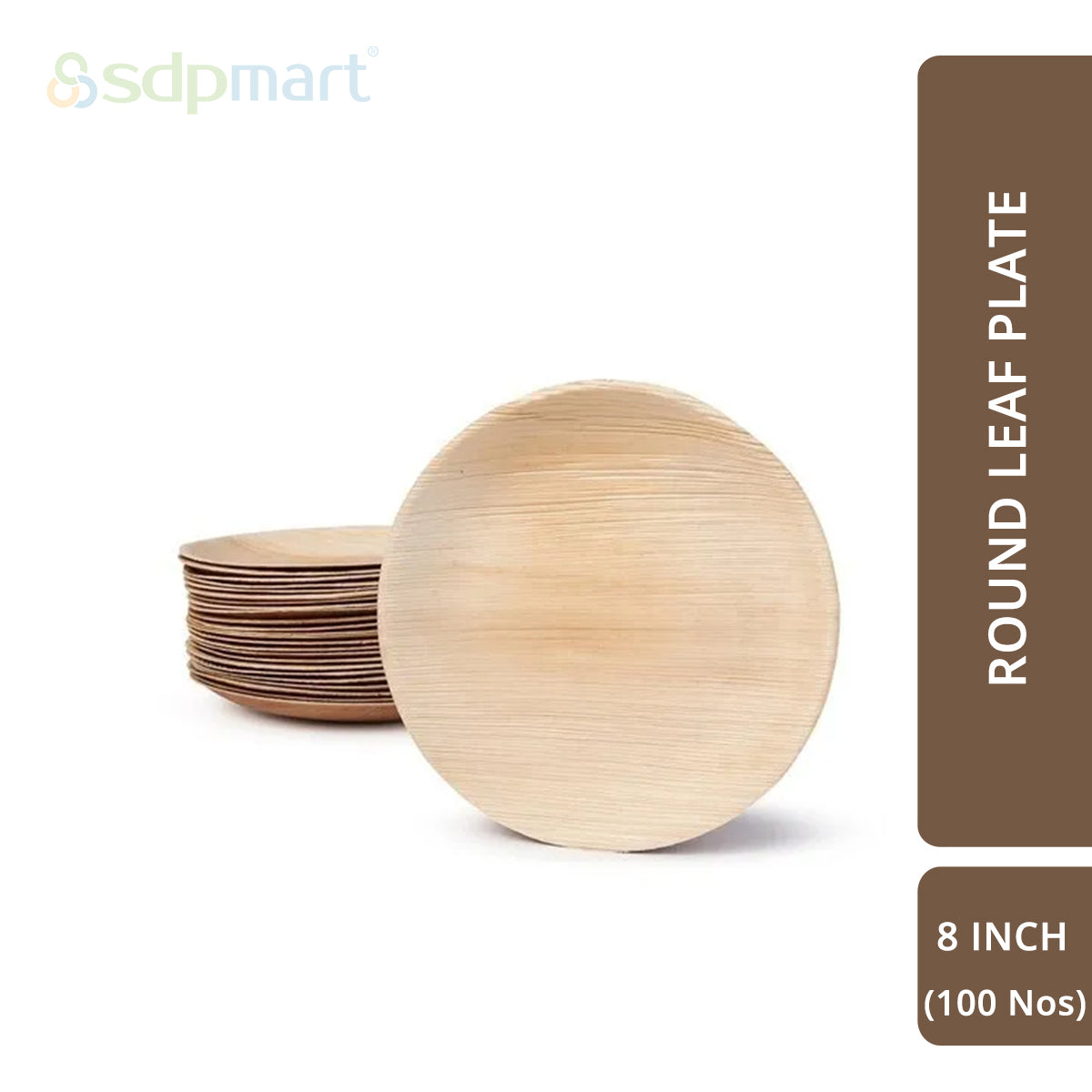 SDPMart Premium Palm Leaf Plate Round 8 INCH (100 Nos) – Priyum ...